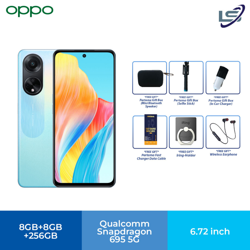 OPPO A98 5G | 8GB+8GB+256GB | NFC | GPS | WLAN | Fingerprint | Facial ...