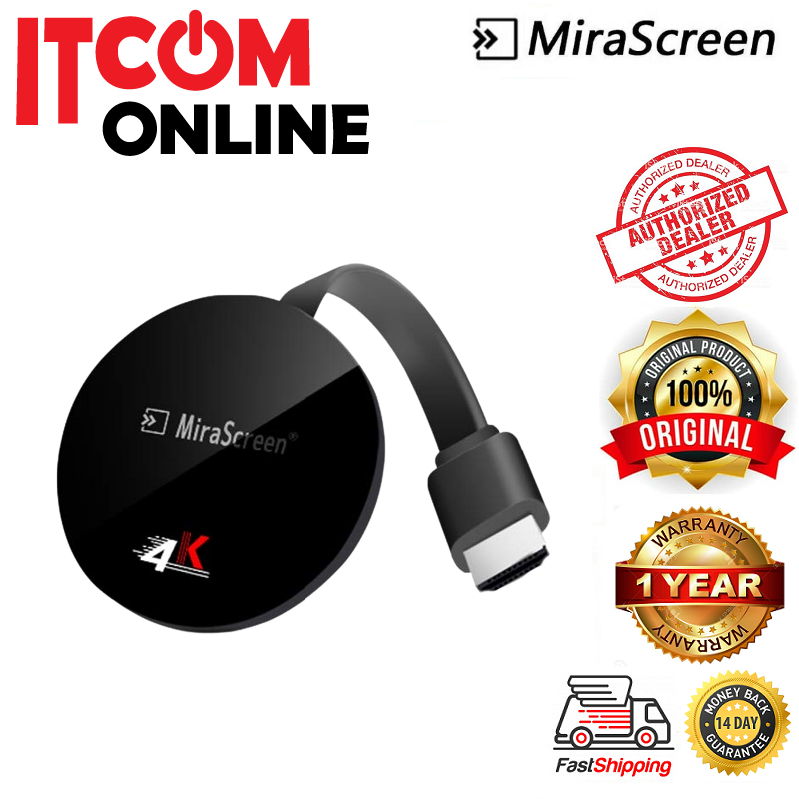 MIRASCREEN G7 PLUS MIRROR SCREEN WIRELESS DONGLE 4K SUPPORT ANDROID/IOS ...