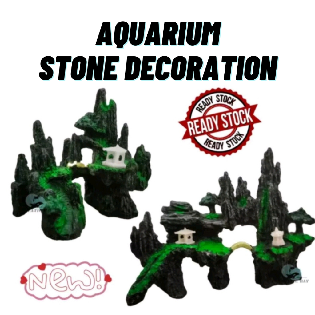 【HOT🔥】Aquascape Resin Simulation Rockery Artificial Hill Mountain Fish ...