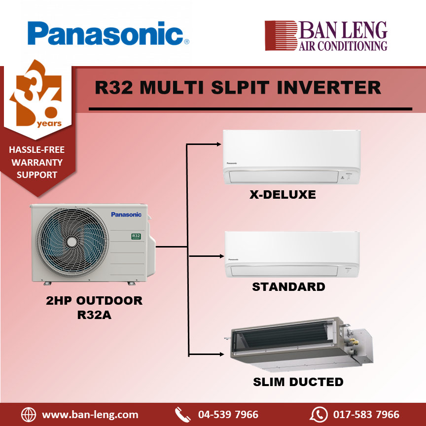 PANASONIC Multisplit Inverter System R32 Wall Mounted Ceiling Cassette ...