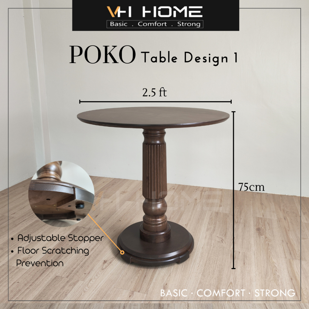 POKO Round Dining Table With Stools Special Modern Design Meja Makan ...