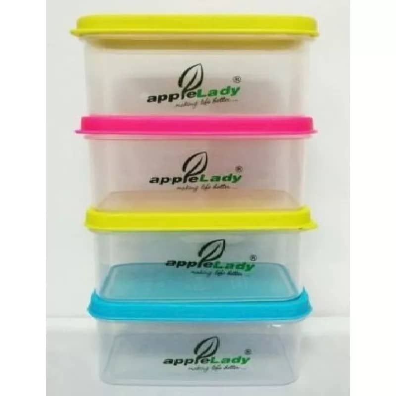4pcs Set Applelady Mini Container 3834 Mini Storage Box | Shopee Malaysia