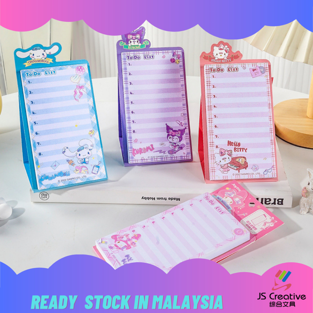 Sanrio Standable To-Do List 60 Sheets [Cinnamoroll / Kuromi / Melody ...