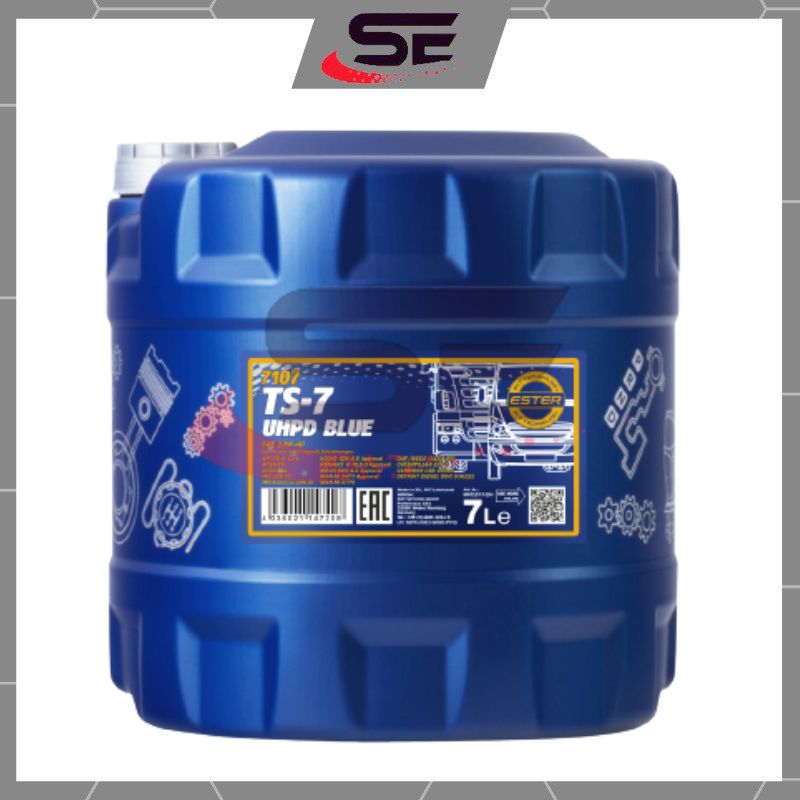 MANNOL TS-7 UHPD Blue Fully Synthetic Ester 10W40 Diesel Engine Oil 7Litre Engine Oil TS7 Mannol ...