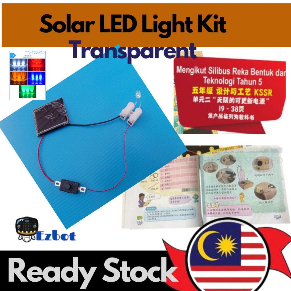 Ready Stock Solar LED Light Kit with Super Bright Switch Push button ...