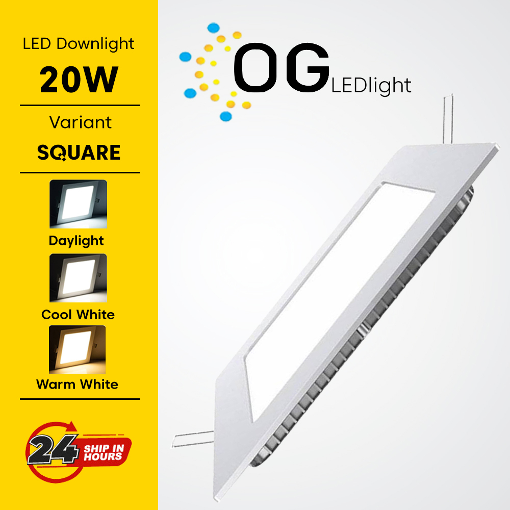 Led Downlight 20W OGLight Downlight 6.6 Inch (SQUARE) - 1Pcs | Shopee ...