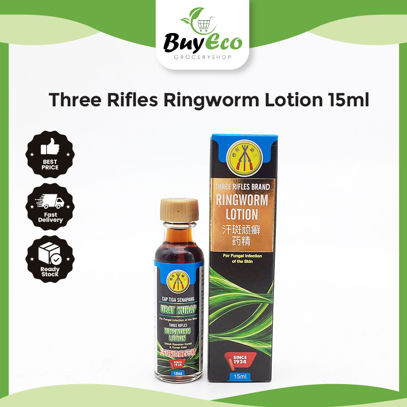 Ubat Kurap Cap Tiga Senapang 15ml Three Rifles Ringworm Lotion | Shopee ...