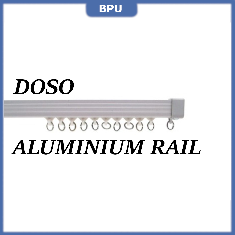 DOSO ALUMINIUM CURTAIN RAIL FULL SET (EASY TO INSTALL) | Shopee Malaysia