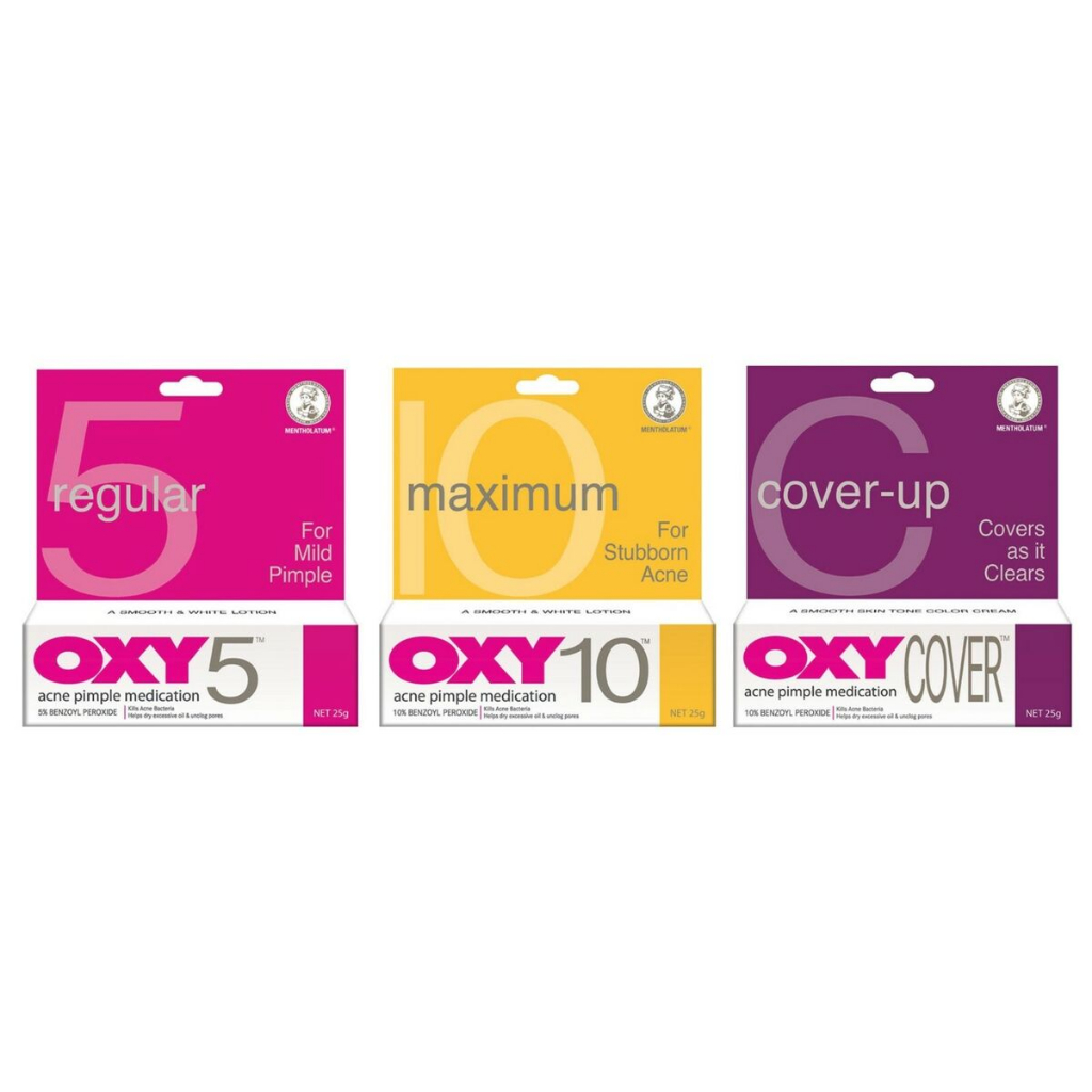 Oxy Acne Pimple Medication (Oxy 5/Oxy 10/Oxy Cover) 10g/25g | Shopee ...
