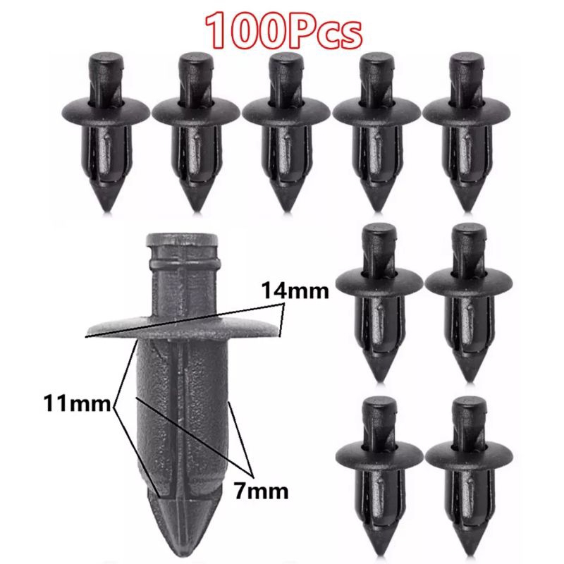 100Pc Saga, Iswara, Wira, Satria Rear Boot Trim Clip 7mm | Shopee Malaysia