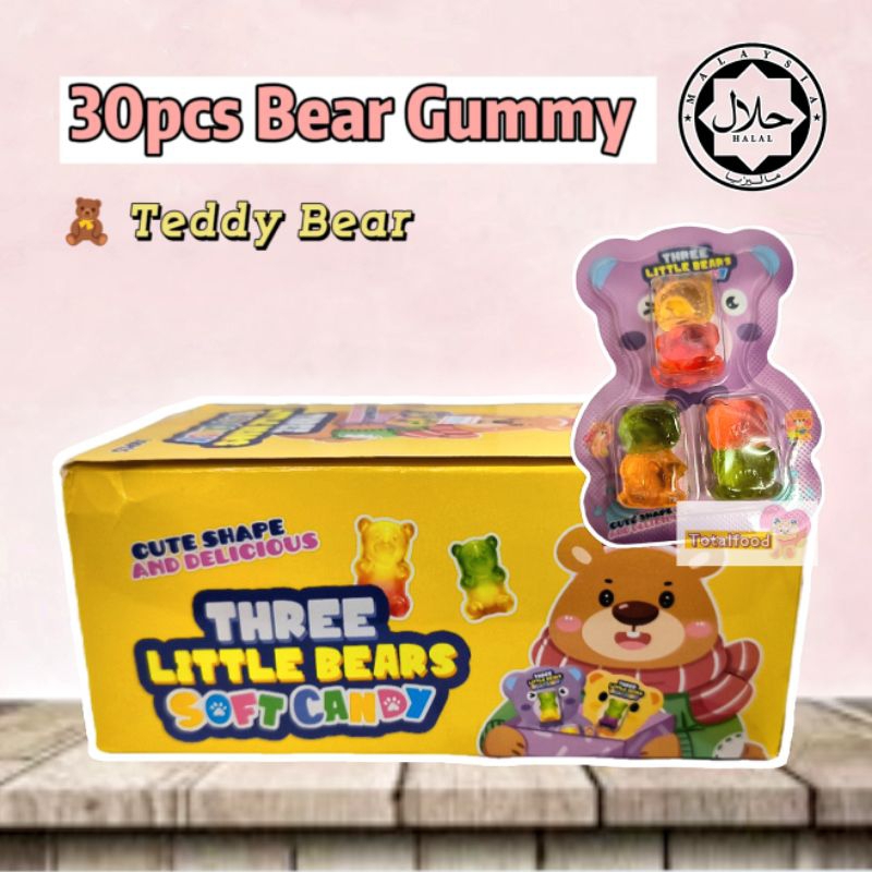 KHY Three Little Bear Soft Candy Gummy 30pcs | Shopee Malaysia