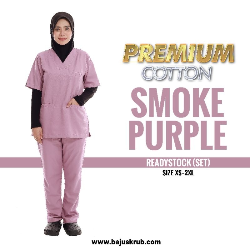 BAJU SKRUB (SMOKE PURPLE) | Shopee Malaysia