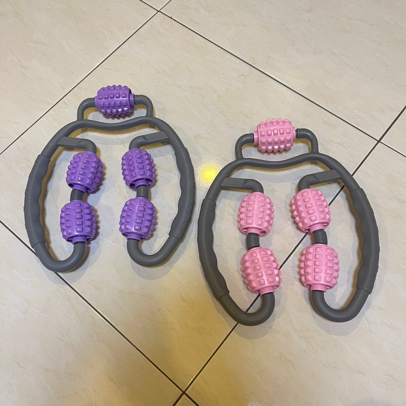 5 Wheels Foam Shaft Roller Muscle Relaxer Lean Neck Massage Roller Alat ...