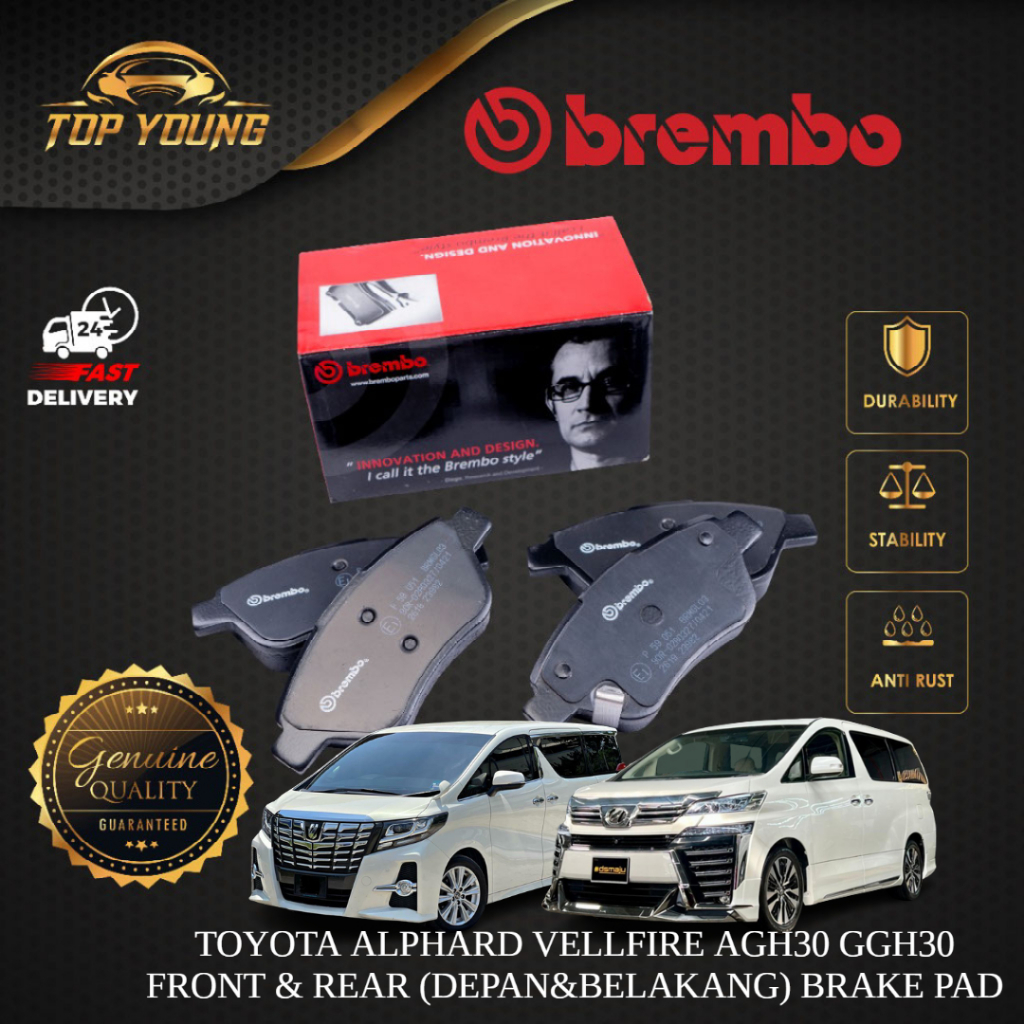 BREMBO TOYOTA NEW ALPHARD VELLFIRE AGH30 GGH30 (2015~2022) FRONT & REAR ...