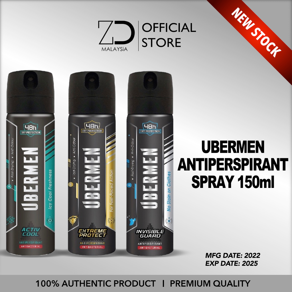 UBERMEN Activ Cool Antiperspirant Spray 150ml/UBERMEN Extreme Protect ...