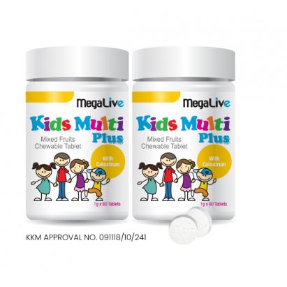 MegaLive Kids Multi Plus Chewable Tablet (2X60’s) | Shopee Malaysia
