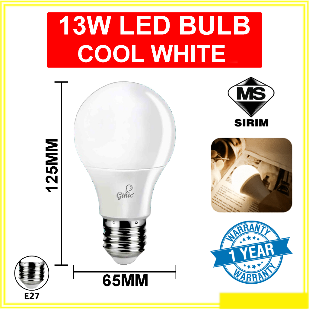 [SIRIM] Ginic® Energy Saving LED Bulb | 3W - 20W | Daylight 6500K ...