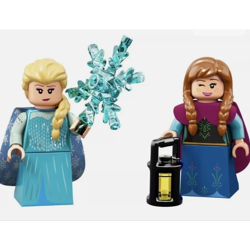 LEGO 71024 DISNEY Series 2 - Elsa and Anna minifigures. (New)(No.9 & 10 ...