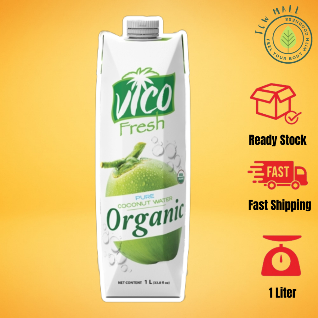 VICO FRESH 100% Fresh ORGANIC Coconut Water 1L- Prisma Packs (Product ...