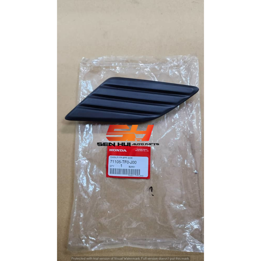Honda Jazz 71105-TF0-J00 COVER RH front bumper lower Genuine Parts ...