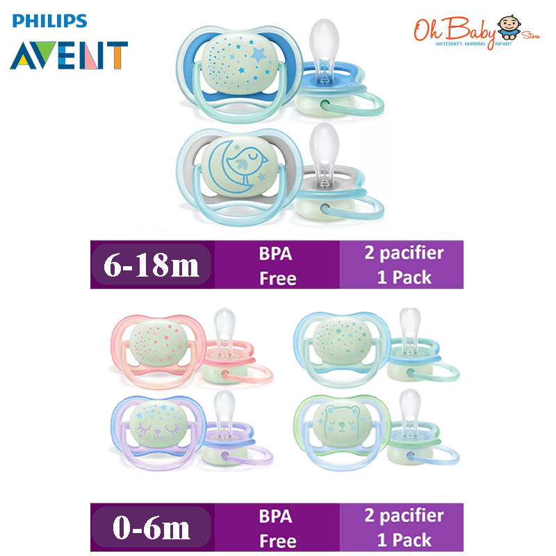 Philips Avent Ultra Air Night Time Pacifier 0-6M/6-18M | Shopee Malaysia
