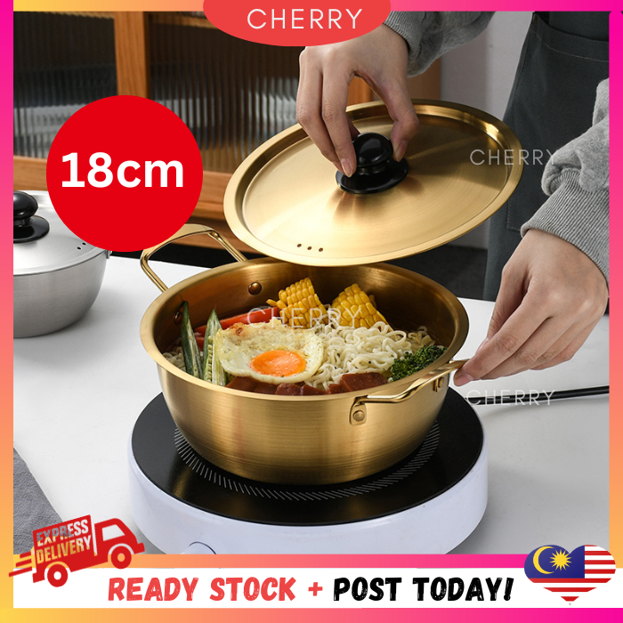 🍒CHERRY🍒 Korea Ramen Pot Noodle Golden Periuk masak maggie Pots With ...