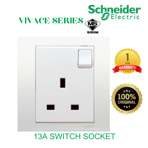 SCHNEIDER CLIPSAL VIVACE 13A SWITCH SOCKET /15A/1GANG 20A/1GANG BELL ...