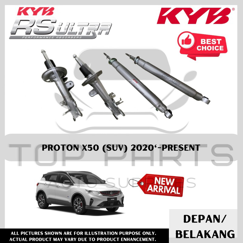 ORIGINAL KYB PROTON X50 SUV 2020'-PRESENT FRONT/ REAR & SET KAYABA RS ...