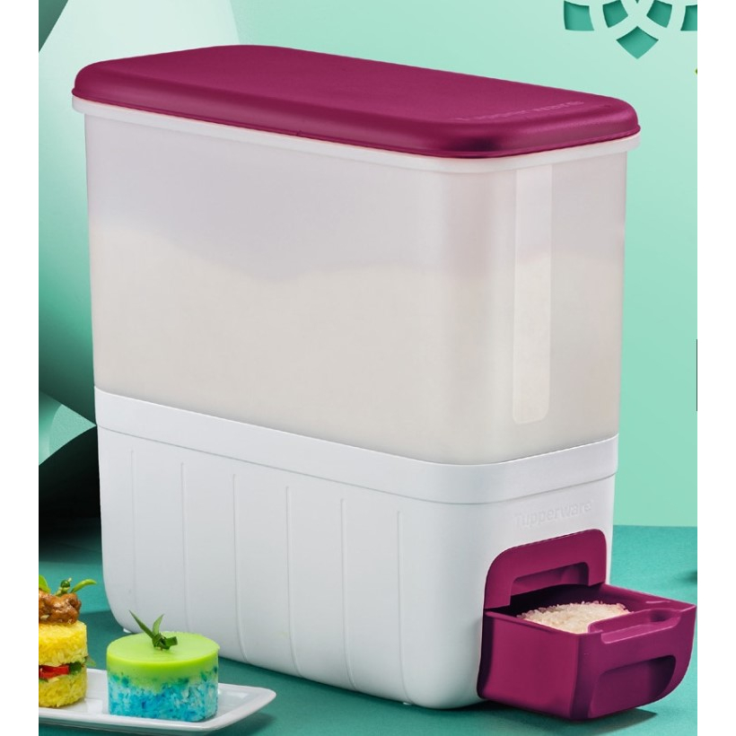 Tupperware Purple Rice Smart/Bekas Beras 10kg (Gift Box) | Shopee Malaysia