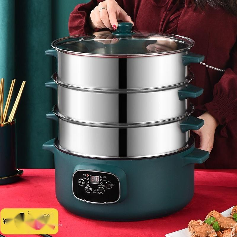 【READY STOCK】Multi-function electric heating pot multi-layer electric ...