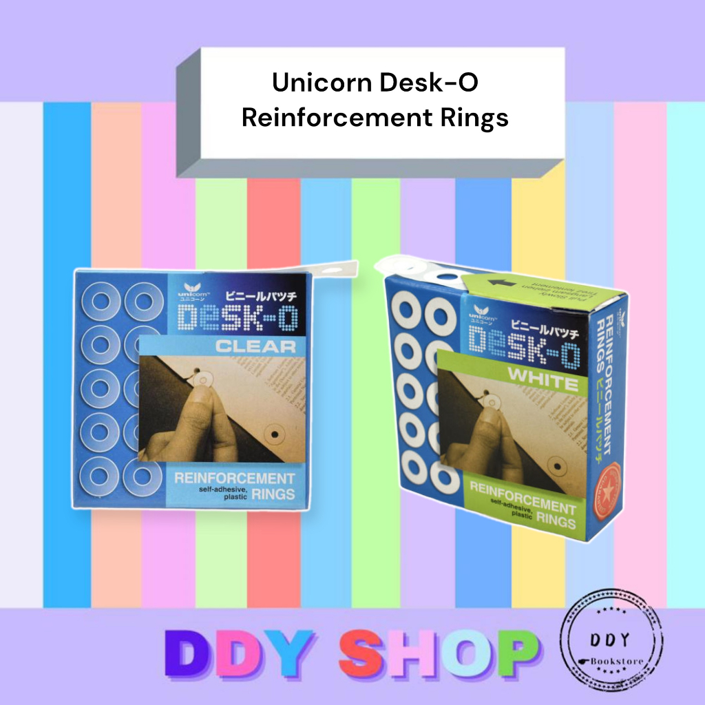 Unicorn Desk-O Reinforcement Rings/ Sticker for Paper Punch/ Filing ...