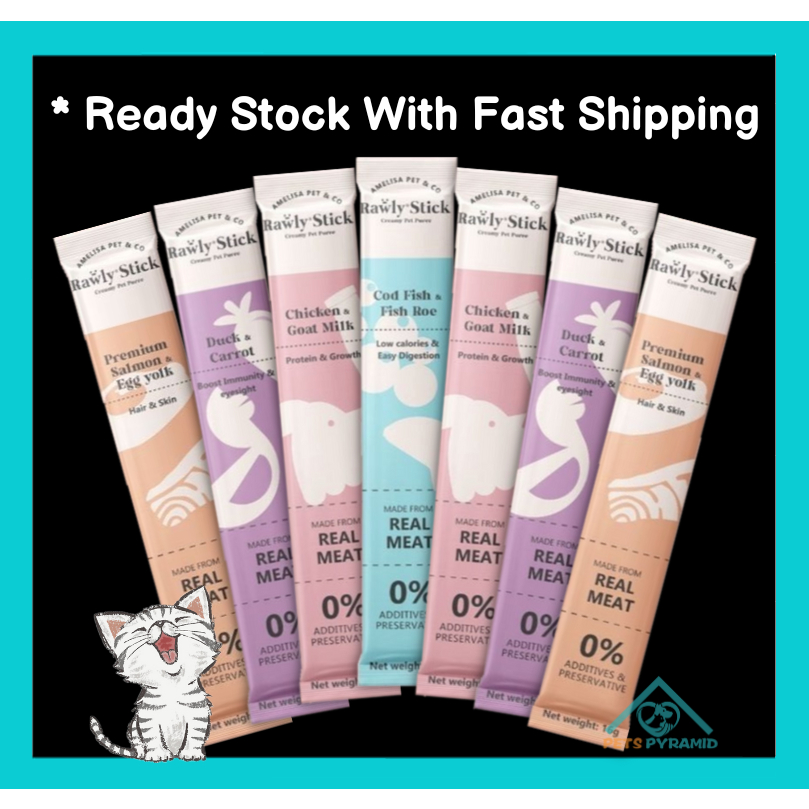 Amelisa Pet & Co. Rawly Stick Pet Puree (16g) Pet Stick for Cat / Dog ...