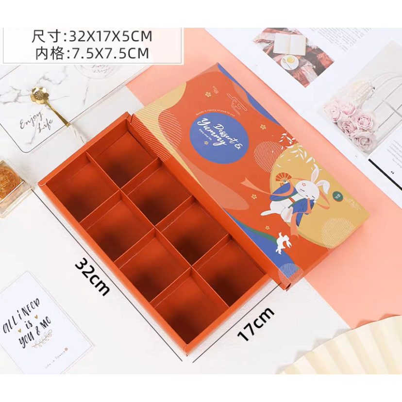 2023 New Moon cake Box 8 in 1 / 6 in 1 / Mooncake packing / Rabbit ...