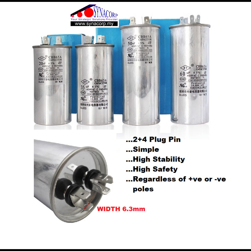 Air Conditioner Aircond Compressor Start Capacitor CBB65 Explosion-Proof Capacitor 20UF-60UF ...