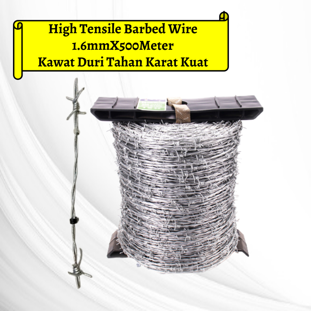High Tensile Barbed Wire (1.6mm x 500M) | Shopee Malaysia