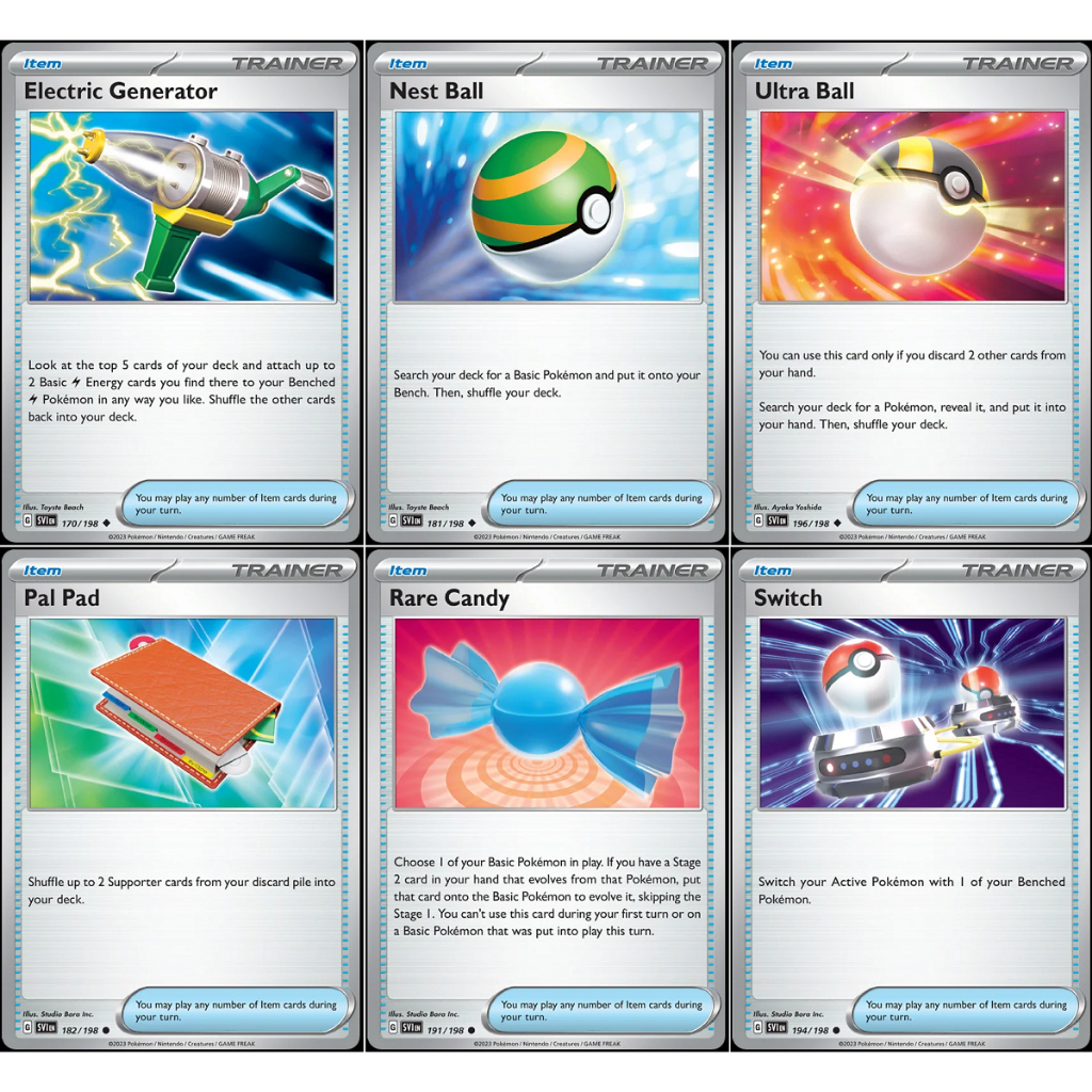 Pokemon TCG: Scarlet & Violet : Items- Electric Generator / Nest Ball ...