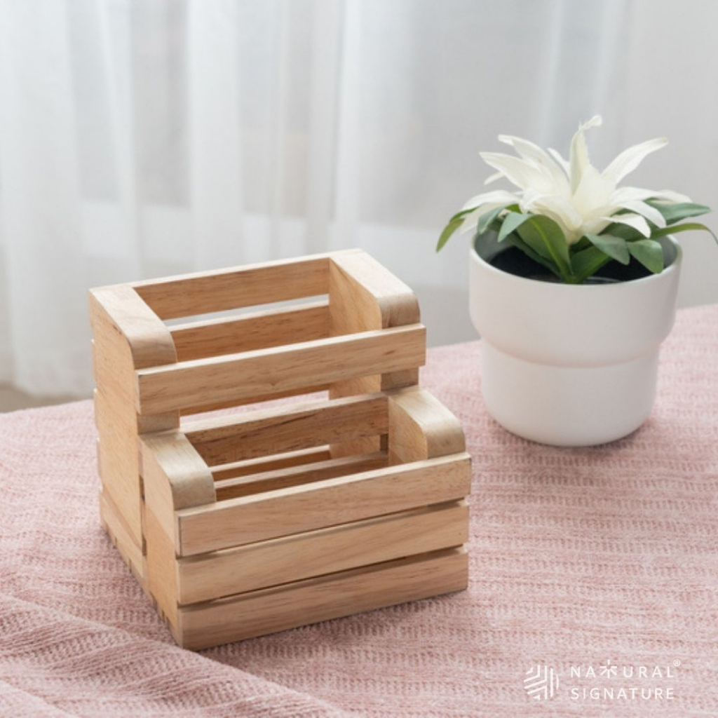 Natural Signature 0169 Multipurpose Desk Organiser/Multi-function Box ...