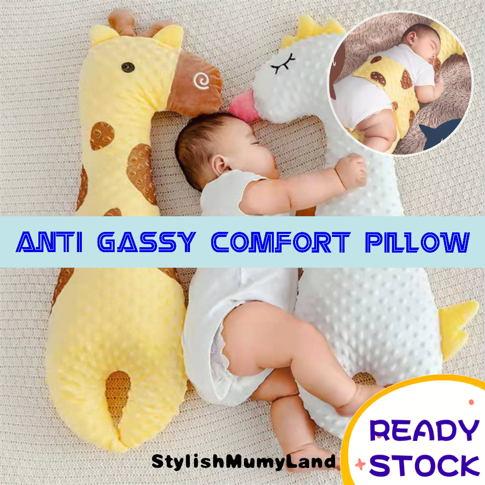 【Stylish】Baby Anti Gassy Comfort Pillow Soothing Anti Colic Tummy Time ...