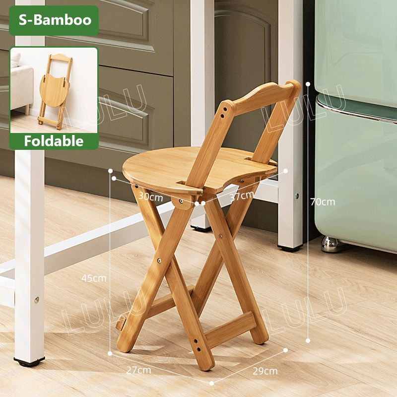 Household Portable Bamboo Bar Folding Chair Kerusi Lipat Solat Portable ...