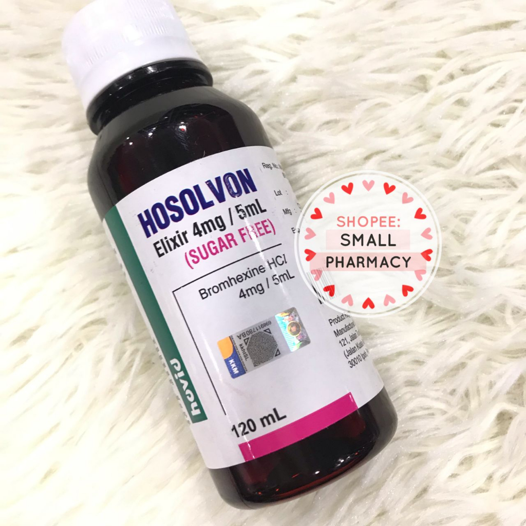 Hosolvon elixir 4mg / 5ml sugar free 120ml | Shopee Malaysia