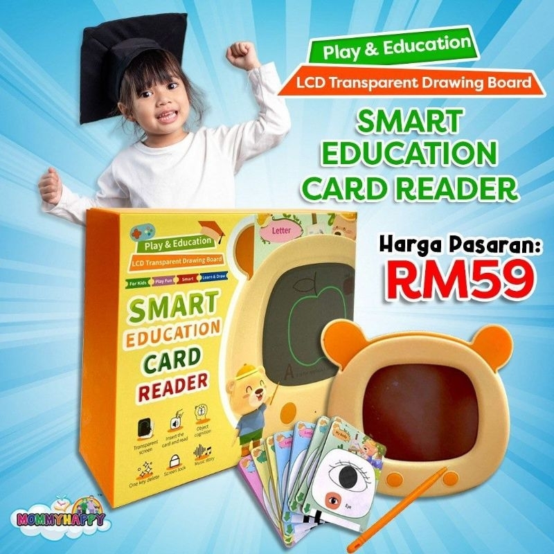 SMART EDUCATION CARD READER. LCD TRANSPARENT BOARD. Mommyhappy | Shopee ...