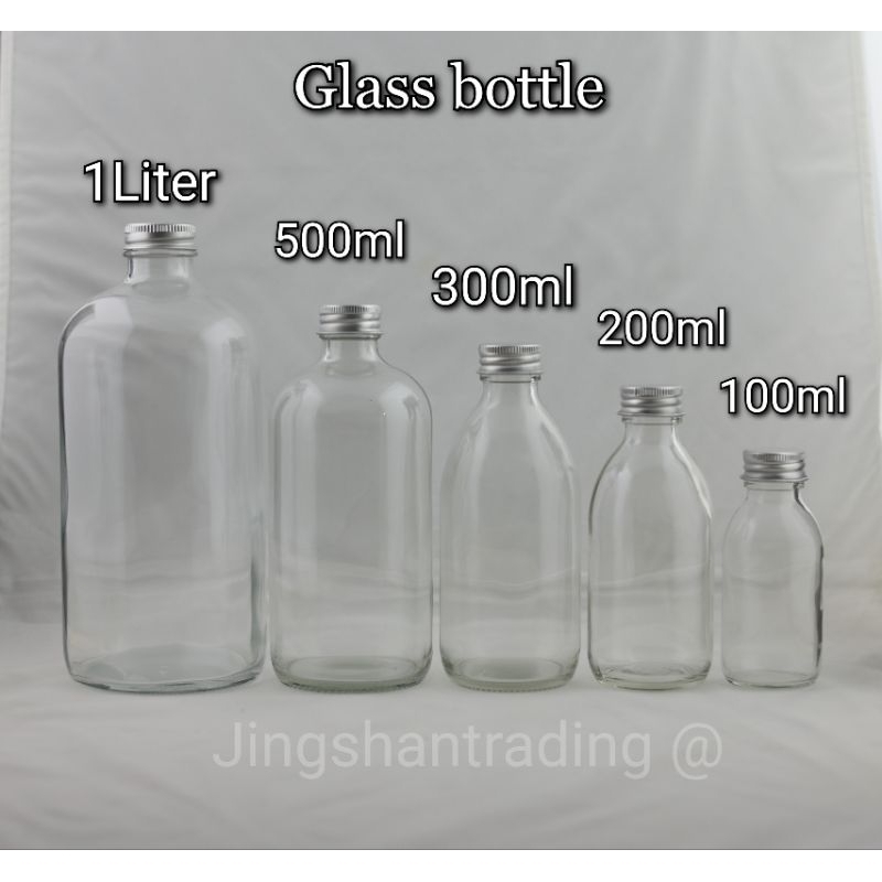 [Coffee] Clear glass bottles/botol kaca/juice/coffee tea /Vinegar 100ml ...