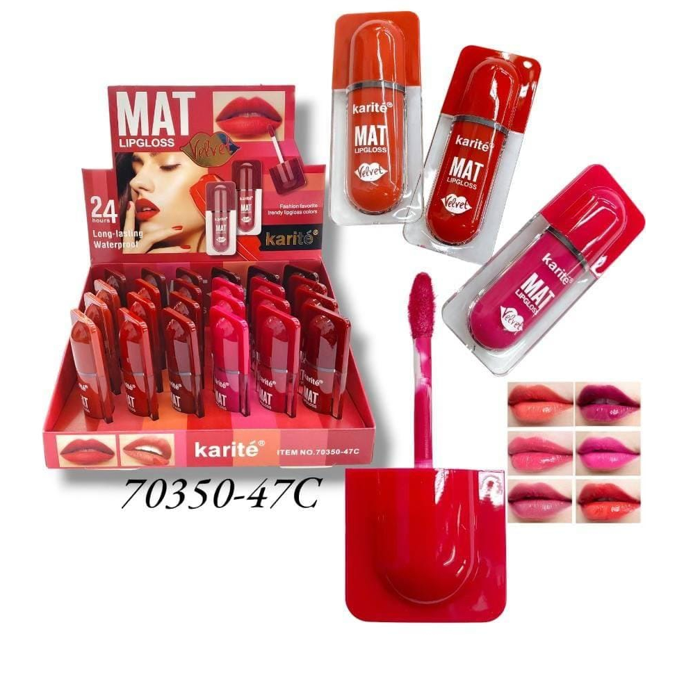 Karite Velvet Matte Lip Gloss 1box 24pcs Shopee Malaysia