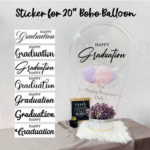 Sticker Budget!!Happy Graduation Sticker for 20" Bobo Balloon ...