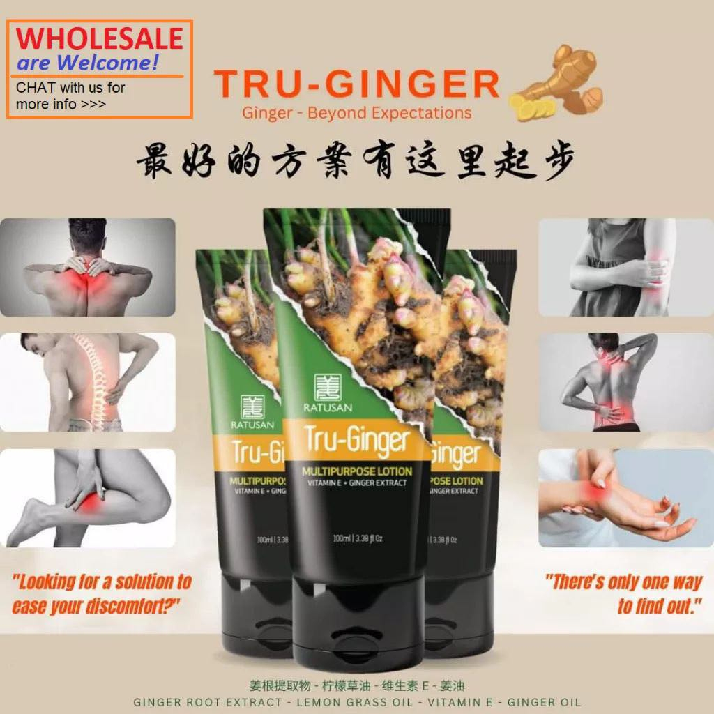 Tru-Ginger Multipurpose Lotion Ratusan Bentong Ginger 纯姜宝 文东姜 | Shopee ...