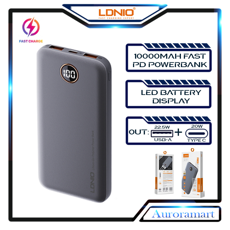 Original Ldnio Powerbank 10000mAh Slim Power Bank Fast Charging 22.5W ...