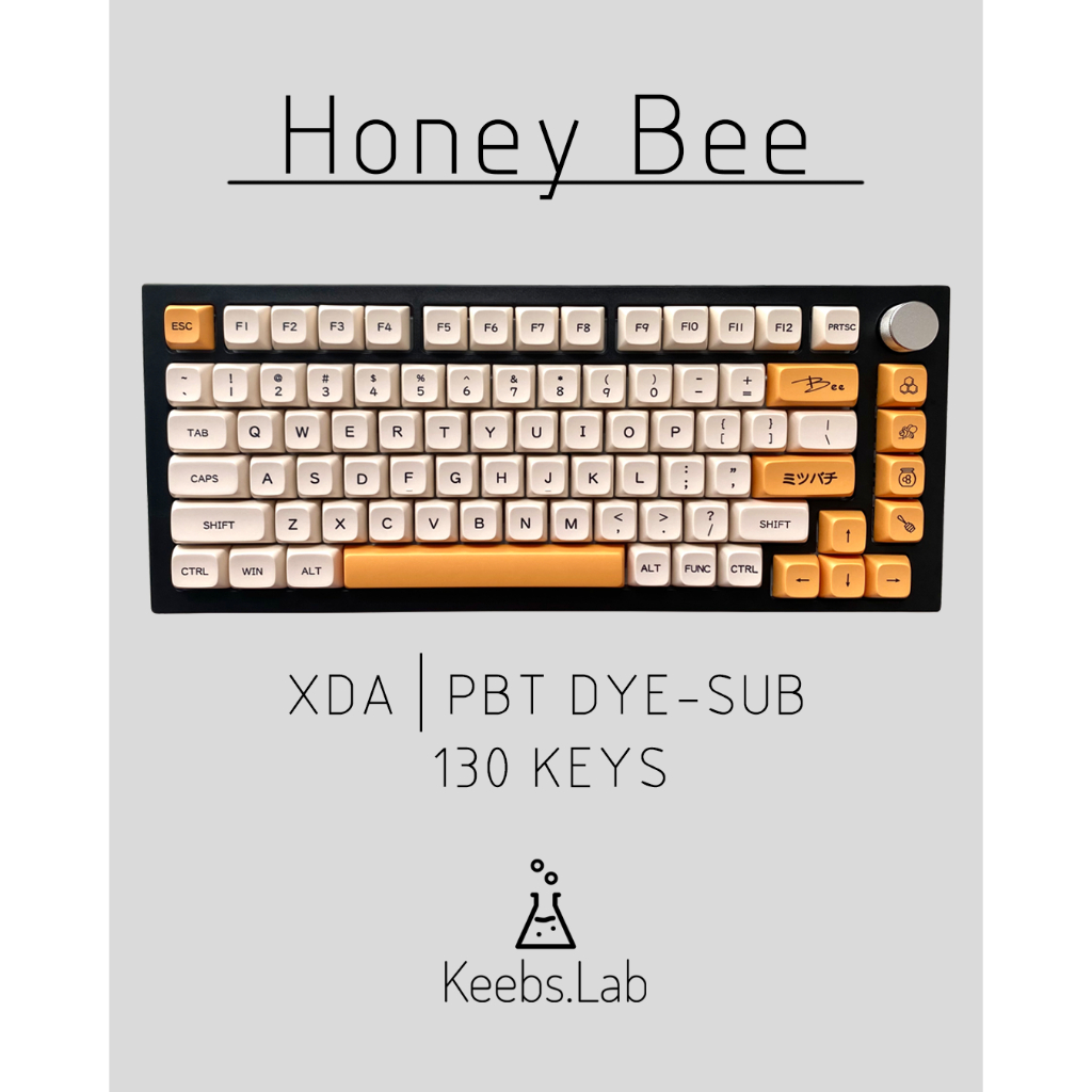[CLEAR STOCK] Honey Milk Bee Keycaps | XDA Profile | PBT Dye Sub ...