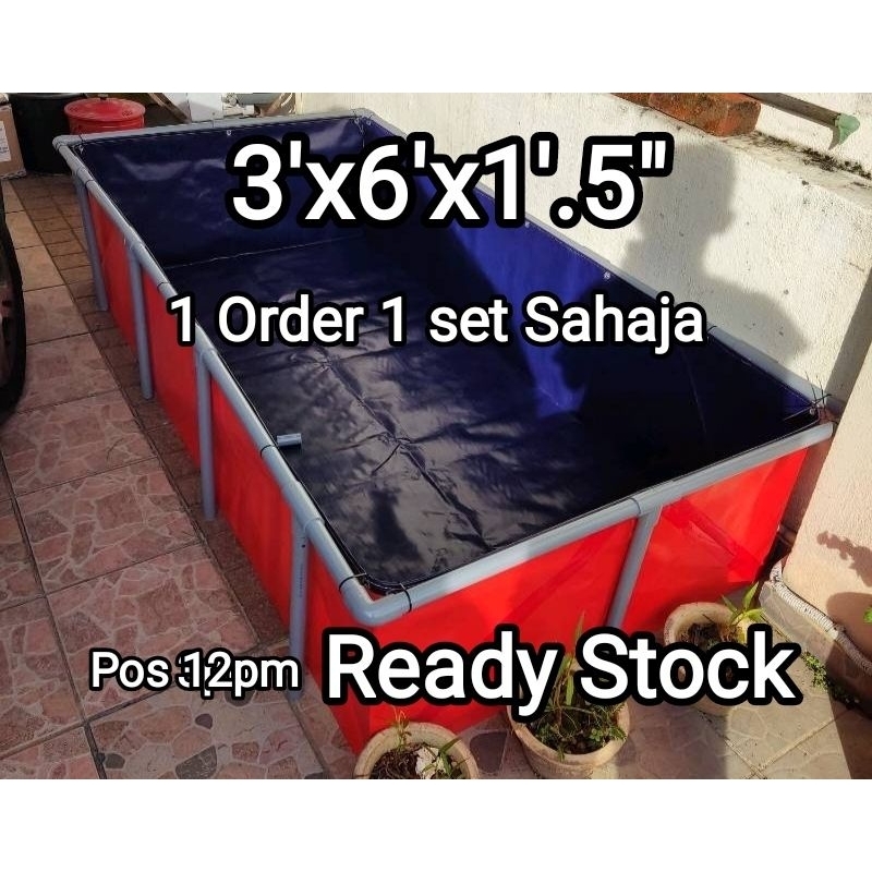 Kolam Kanvas Ikan 3'x6'x1'.5" + Frame PVC | Shopee Malaysia