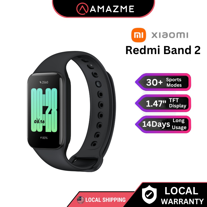 Xiaomi Redmi Band 2 Smartwatch 1.47" TFT Display, 14 days Usage, 30 ...