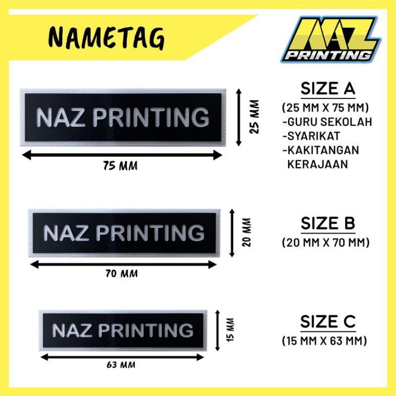 NAME TAG NAMA MURAH! | Shopee Malaysia